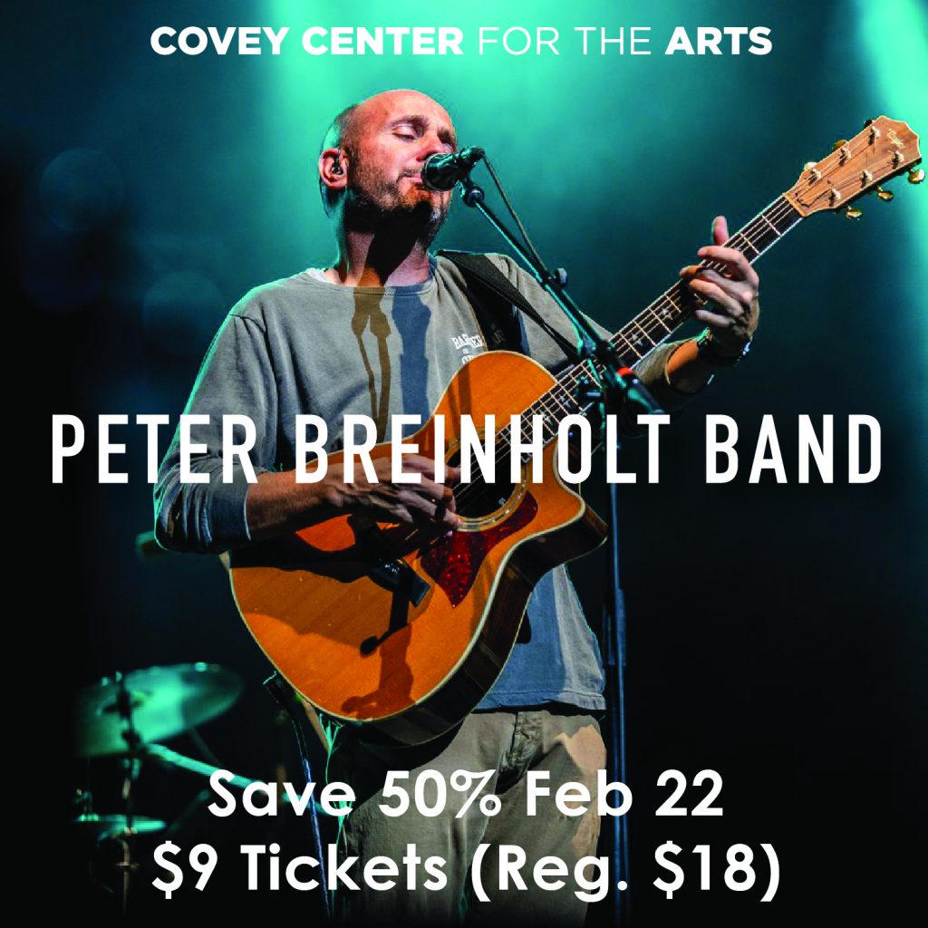 $9-ticket Peter Breinholt at the Covey Center, Feb 22 at 7:30 pm (reg ...